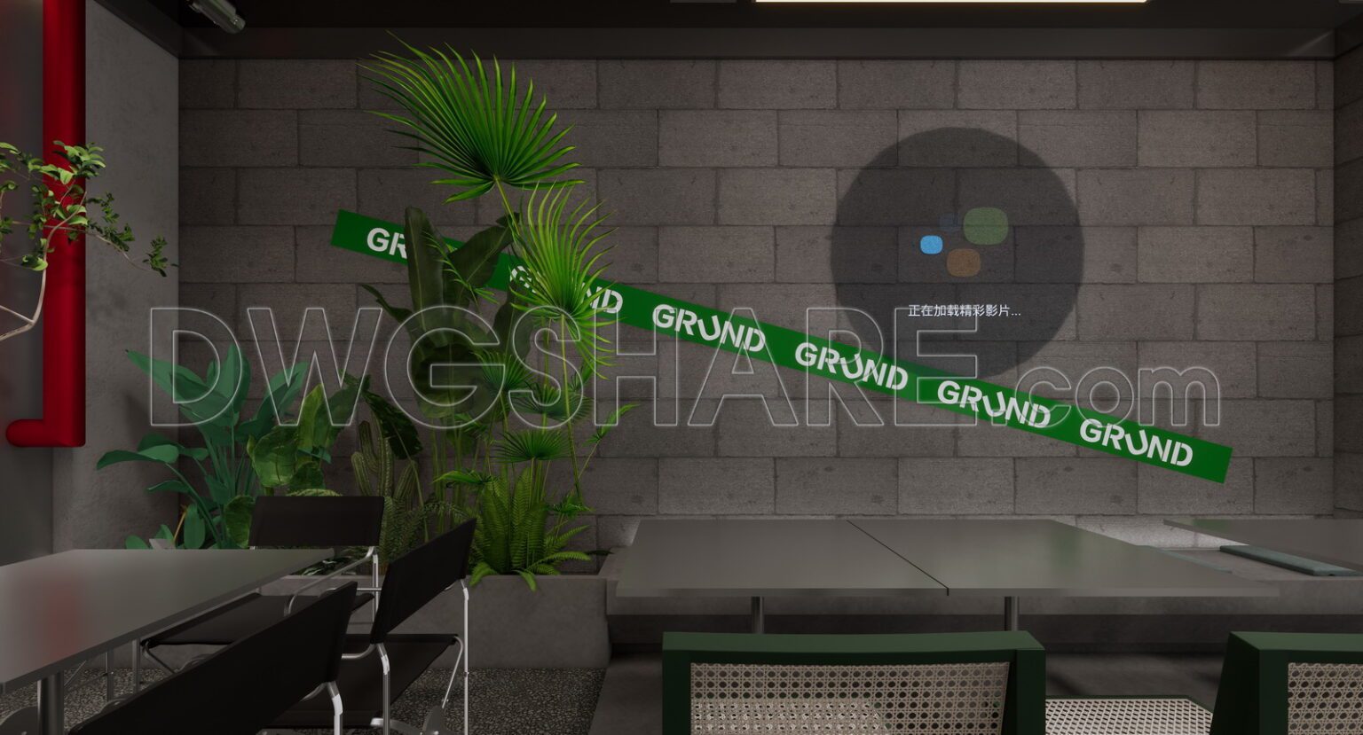 Detailed CAD drawings for the design and construction of coffee shop