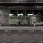 Detailed CAD drawings for the design and construction of coffee shop ...