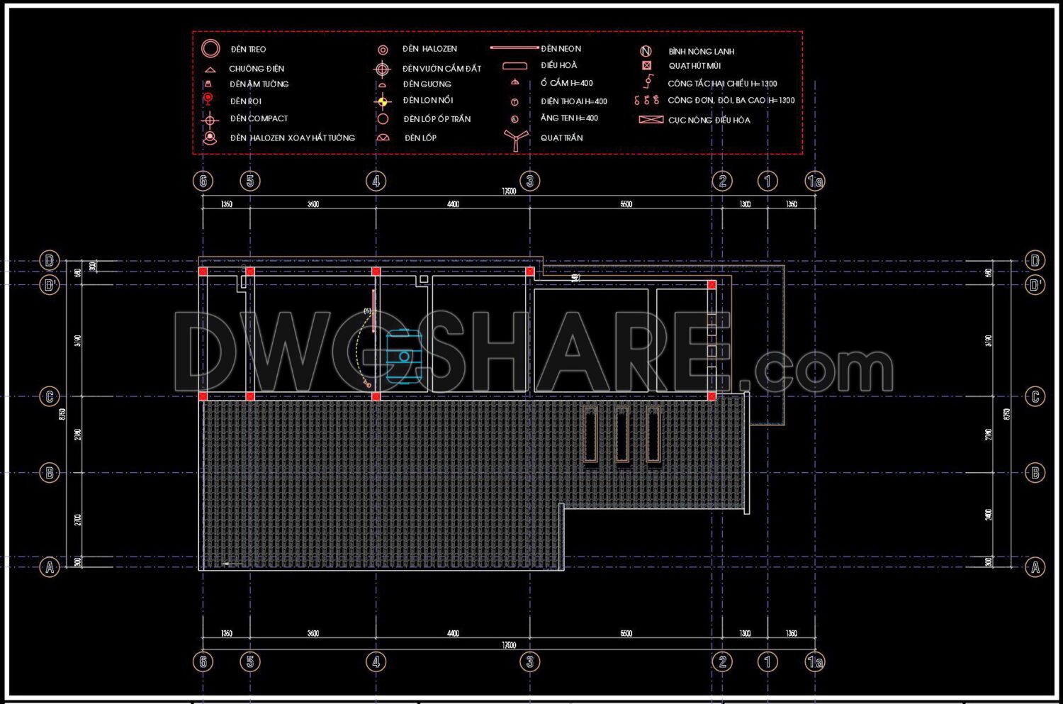 108. Detailed CAD drawings for the ceiling layout design of a 4-story ...