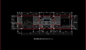 78. Detailed CAD drawings of the ceiling and floor for a 2-story ...