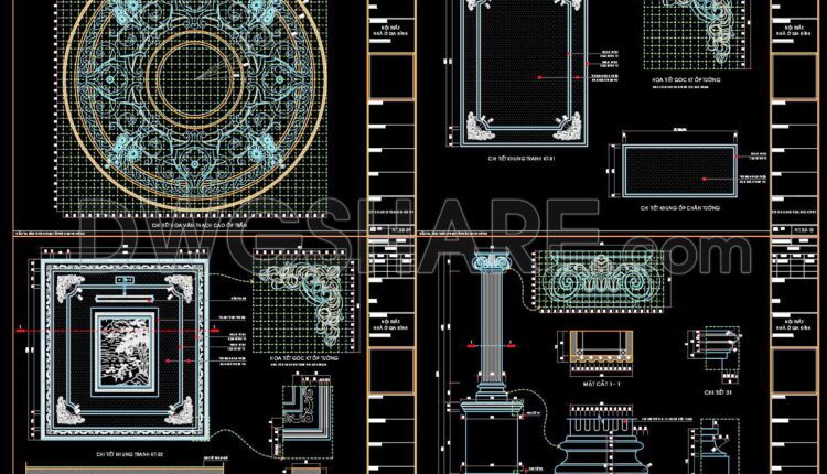 112. CAD technical drawings of kitchen cabinets for the house - Free ...