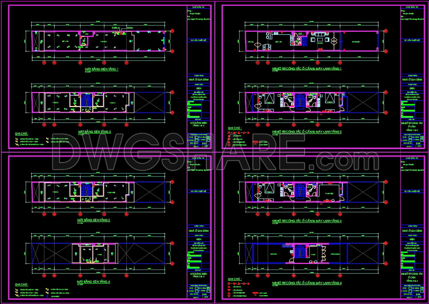 112. Detailed CAD drawings for the ceiling layout design of a 4-story ...