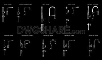 61.Free Download of Ladders Elevation and Sections Autocad Drawing DWG