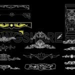115. CAD drawings of classic molding details for kitchen cabinets ...