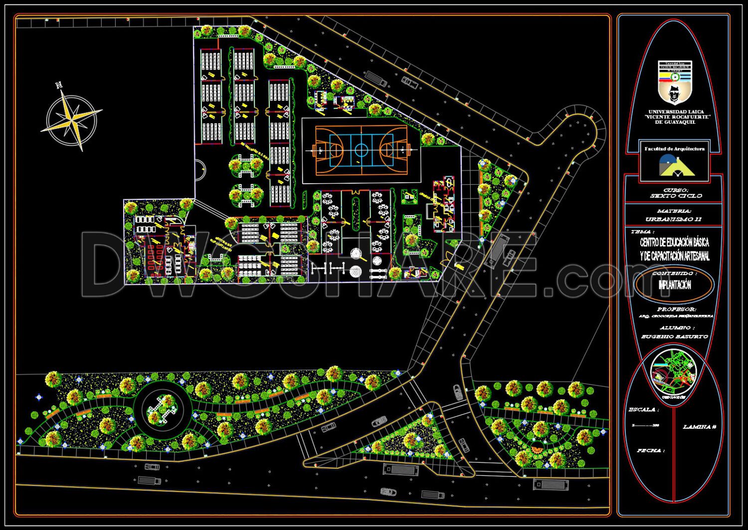 126. CAD Drawing of Educational and Training Center in OLMEDO for Download