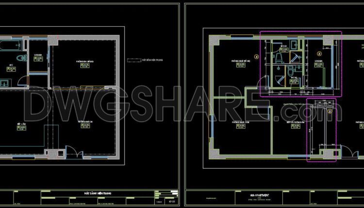13. CAD design drawings for the construction of a 113 m2 apartment ...