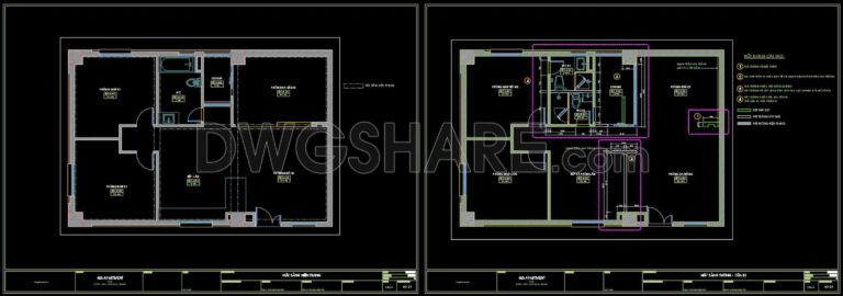 13. CAD design drawings for the construction of a 113 m2 apartment