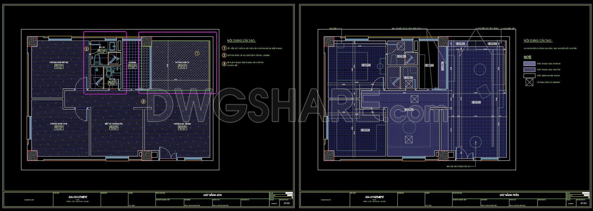 13. CAD design drawings for the construction of a 113 m2 apartment