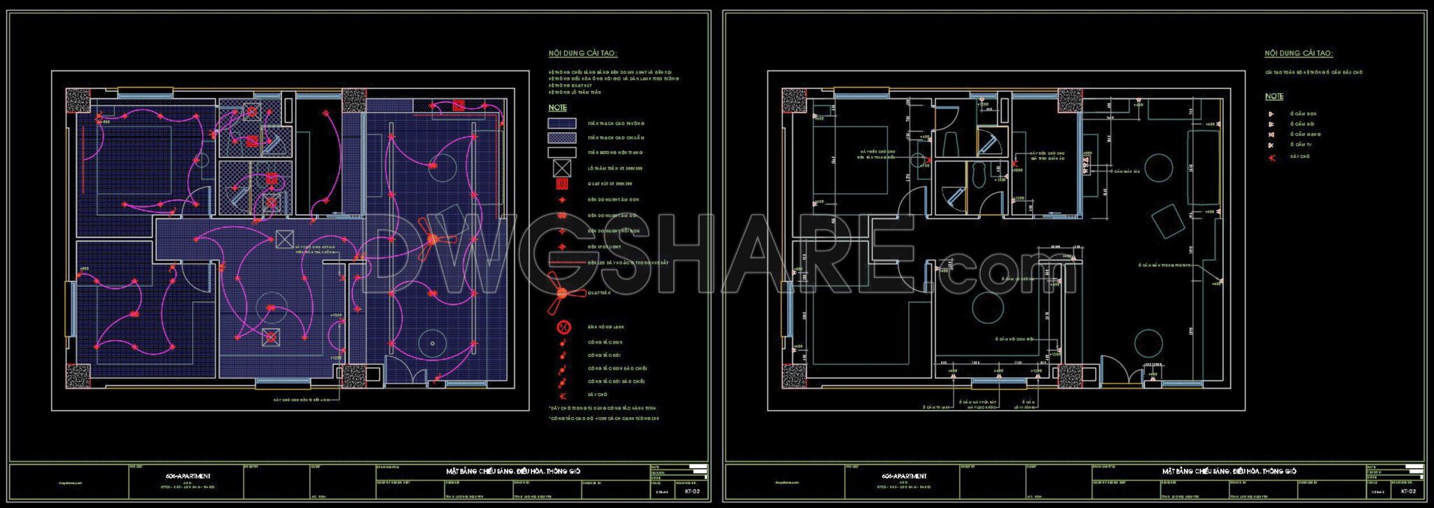 13. CAD design drawings for the construction of a 113 m2 apartment