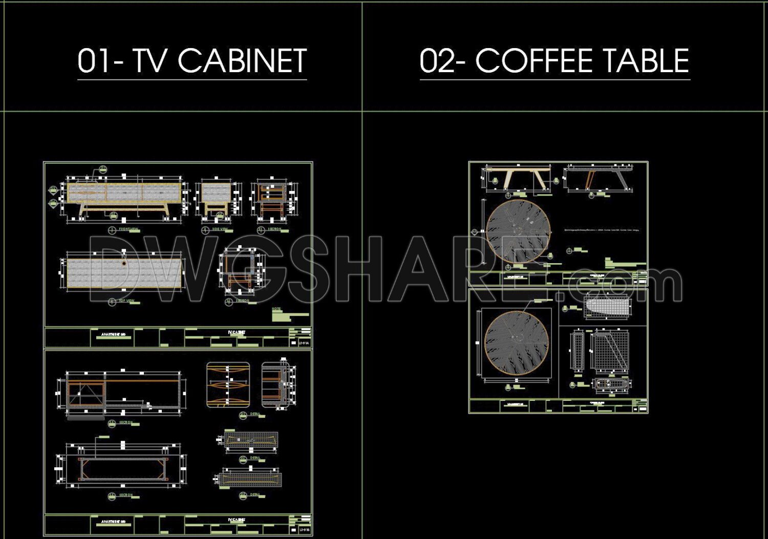 13. CAD design drawings for the construction of a 113 m2 apartment