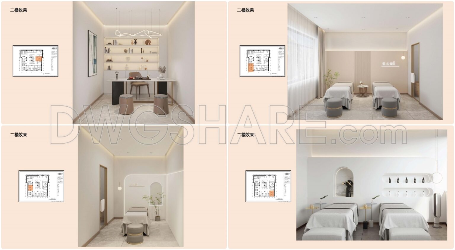 15. Download CAD design and construction drawings for a hair salon