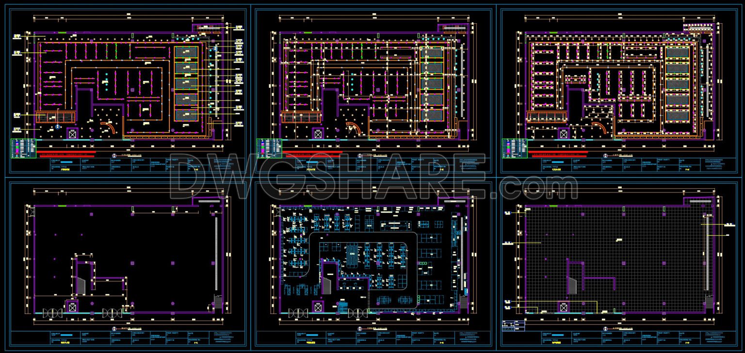 16. Download CAD design and construction drawings for a mini supermarket