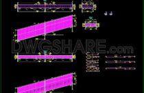 78.Flag Pole Elevation and Sections Details Autocad file