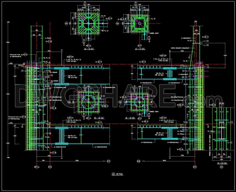 192. CAD drawing Of Steel Joint Details Free download