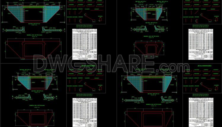 197. CAD drawing Of Wingwall of Culvert Free download - Free Cad Blocks ...