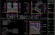 78.Flag Pole Elevation and Sections Details Autocad file
