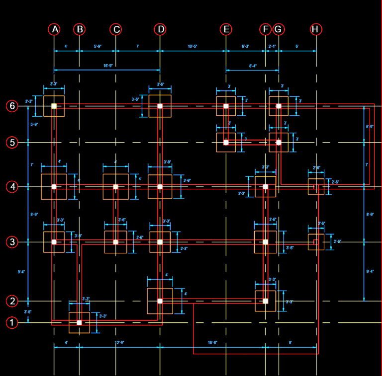 201. CAD drawing Of Slab Bottom Reinforcement Free download