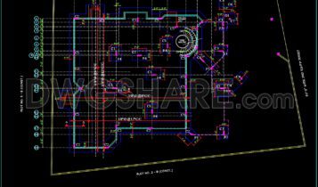 Private University Plan and Elevation AutoCAD File DWG