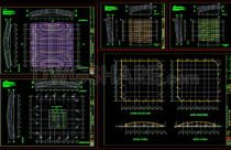 26.Circular Stadium Layout and Section CAD