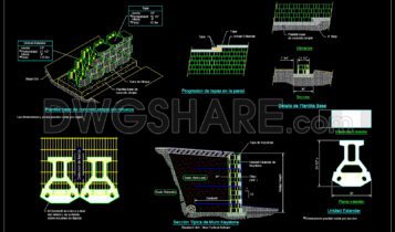 26.Circular Stadium Layout and Section CAD