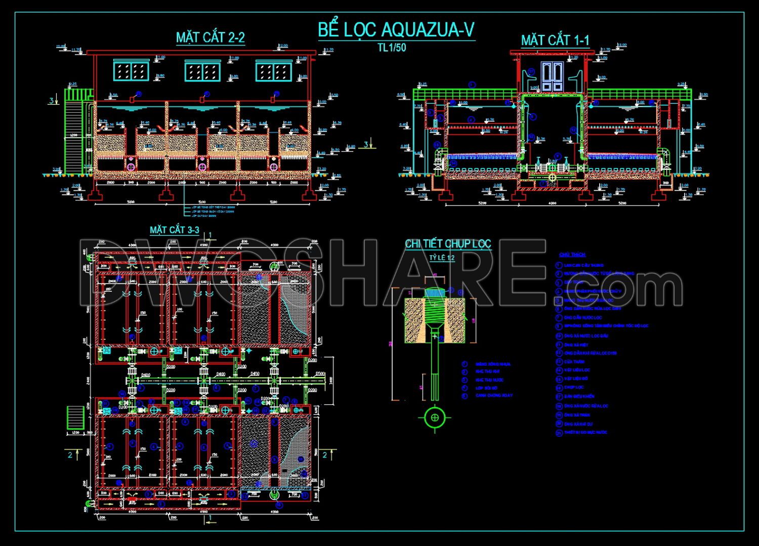 212. Free download of detailed structural CAD drawings for Aquazur ...