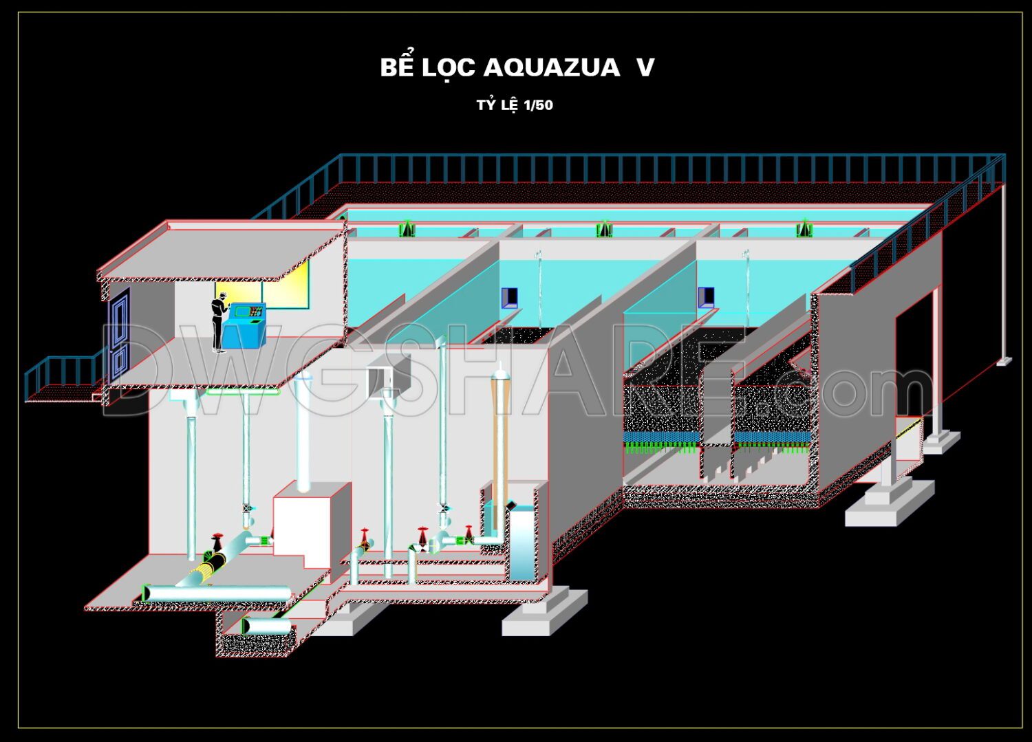 212. Free download of detailed structural CAD drawings for Aquazur ...
