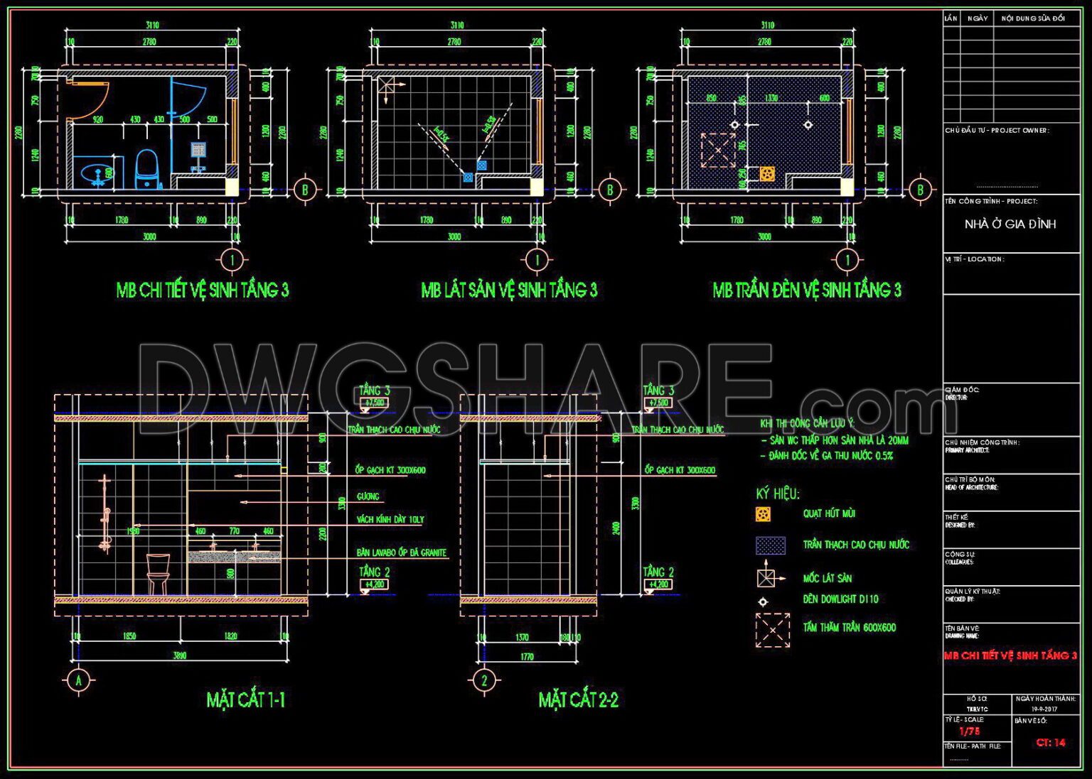 213. WC Layout Plan and elevations details CAD drawings download