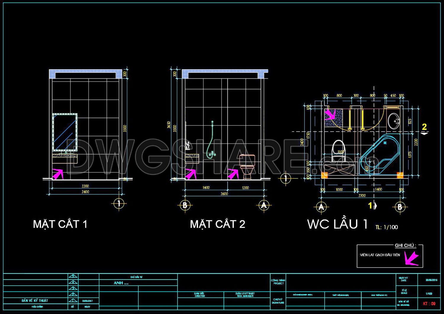 214. WC Layout Plan and elevations details CAD drawings download