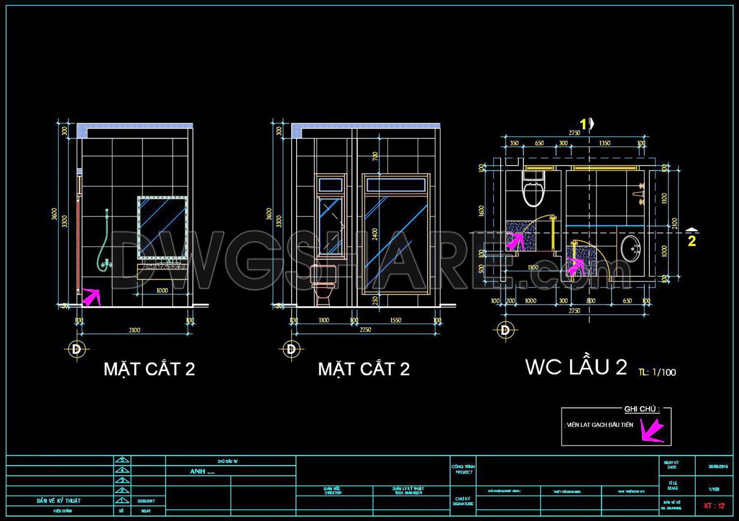 214. WC Layout Plan and elevations details CAD drawings download