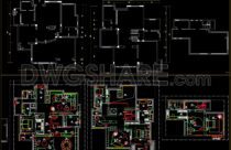 22.A set of trees and shrubs color top view AutoCAD blocks