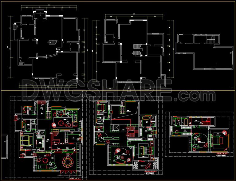 216. Functional layout plans of apartments ranging from 300m2 to 450m2