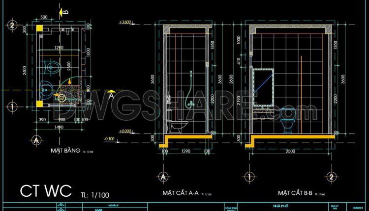 217. WC Layout Plan and elevations details CAD drawings download - Free ...