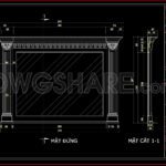 218. Detailed CAD drawings of the bathroom vanity cabinet for a ...