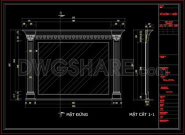 218. Detailed CAD drawings of the bathroom vanity cabinet for a ...