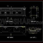 218. Detailed CAD drawings of the bathroom vanity cabinet for a ...