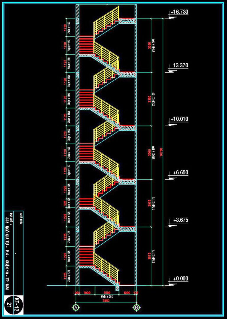 220. Download detailed CAD drawings of townhouse stairs