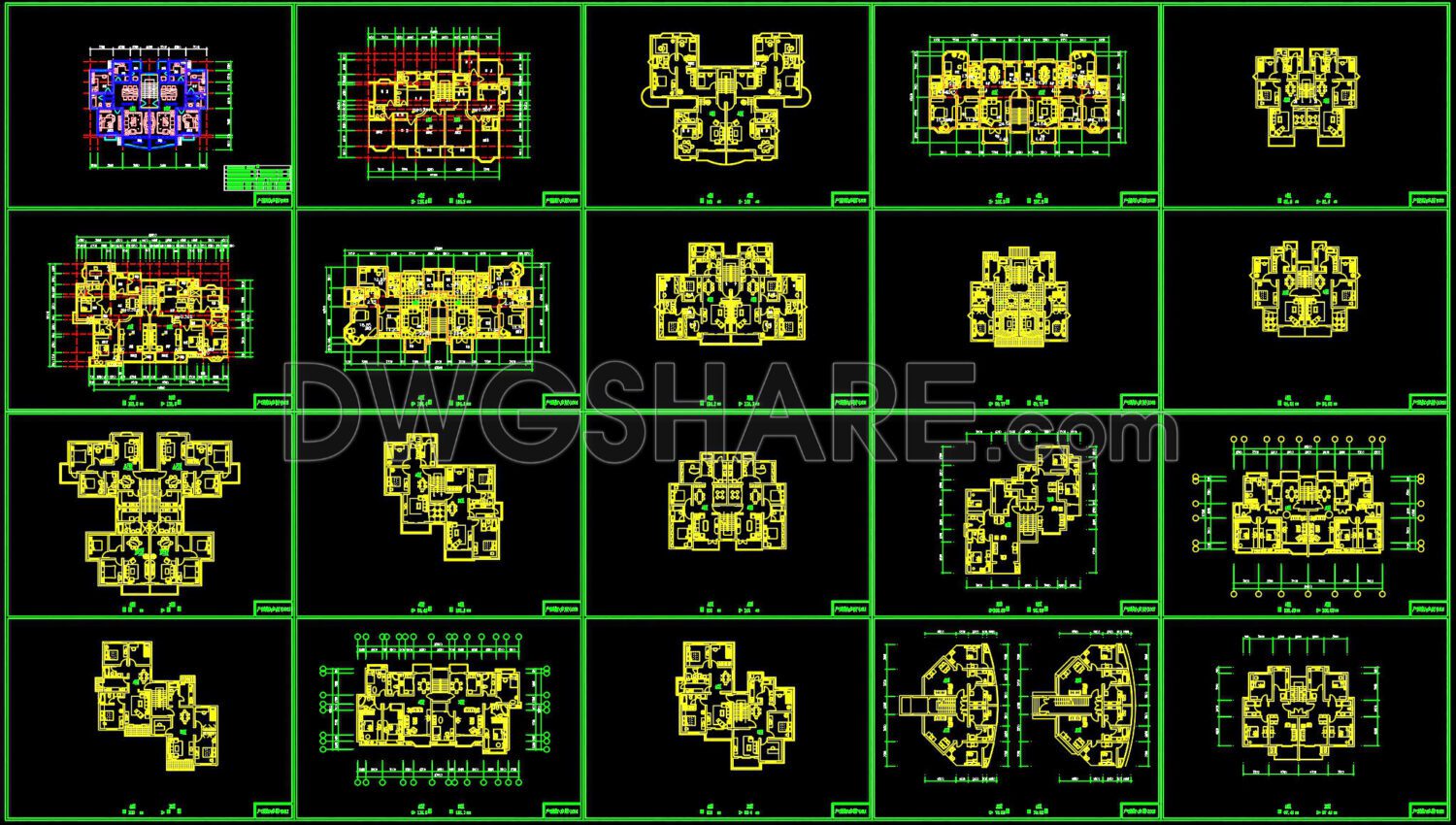 221. Functional layout plans of 85m2 apartments