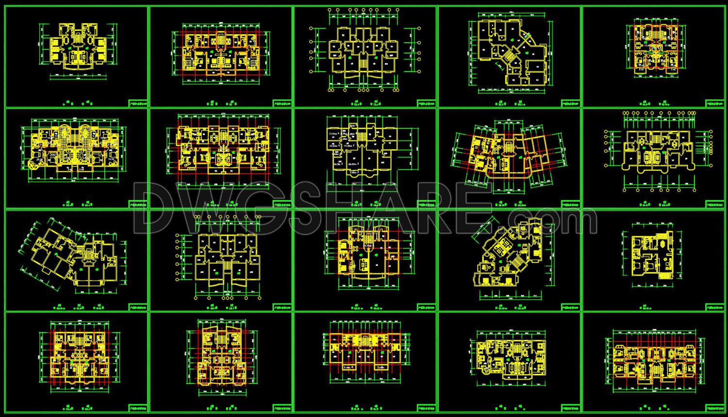 221. Functional layout plans of 85m2 apartments
