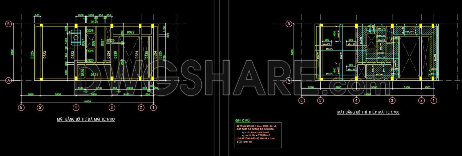 223. Structural Drawings Of 3-Story House A Complete Project 6m x 14m ...