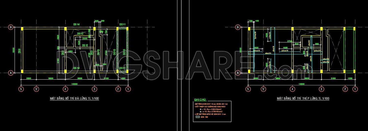 223. Structural Drawings Of 3-Story House A Complete Project 6m x 14m ...