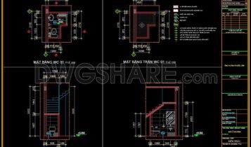 78.Flag Pole Elevation and Sections Details Autocad file
