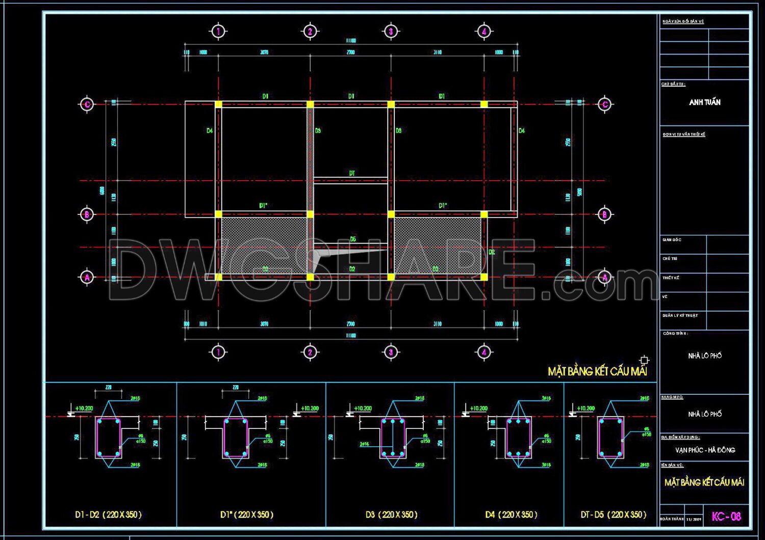 248. Structural Drawings Of 3-Story House A Complete Project 6m x 10.6m ...