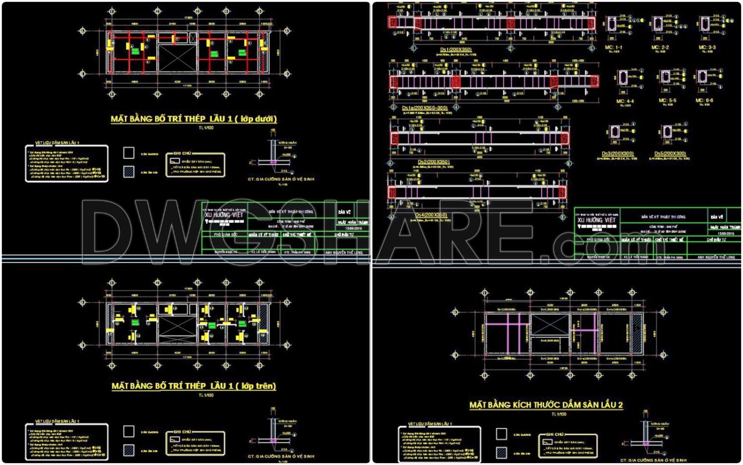 249. Structural Drawings Of 3-Story House A Complete Project 4.5m x 15 ...
