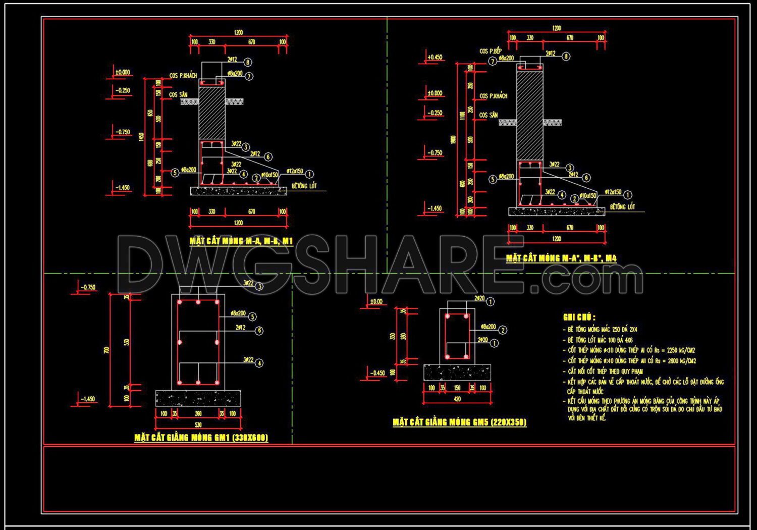 250. Structural Drawings Of 1-Story House A Complete Project 4.5m x 15m ...