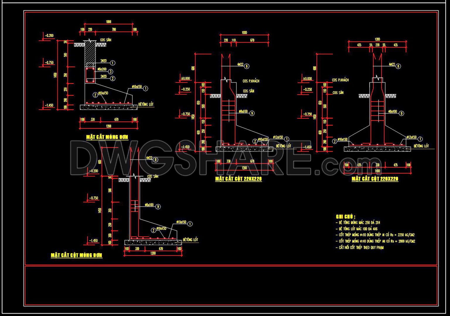 250. Structural Drawings Of 1-Story House A Complete Project 4.5m x 15m ...