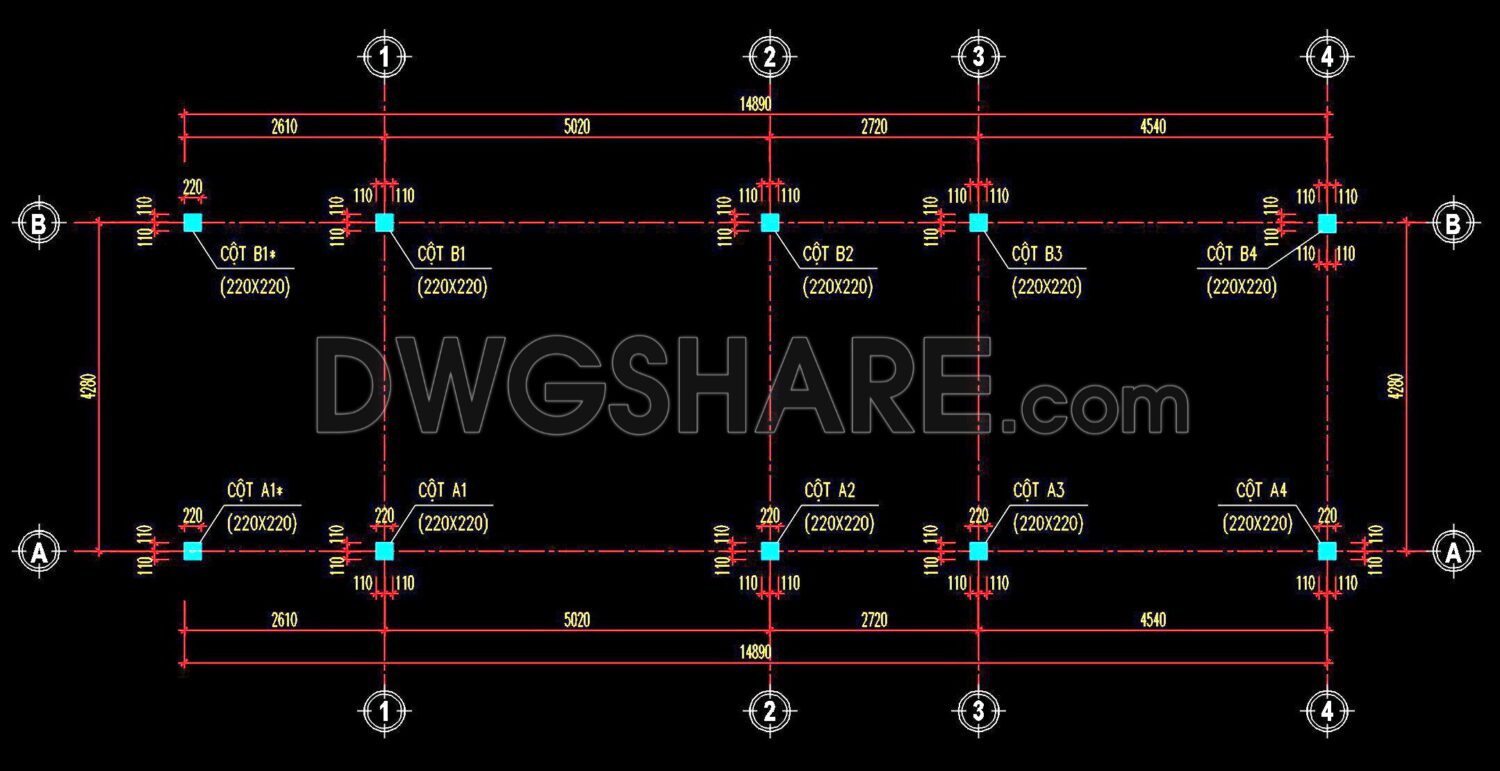 250. Structural Drawings Of 1-Story House A Complete Project 4.5m x 15m ...
