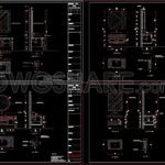 296. CAD drawings of the technical details of residential bathroom ...