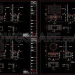296. CAD drawings of the technical details of residential bathroom ...