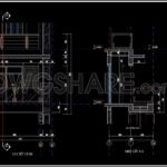 298. Detailed architectural CAD drawings of the facade townhouse - Free ...