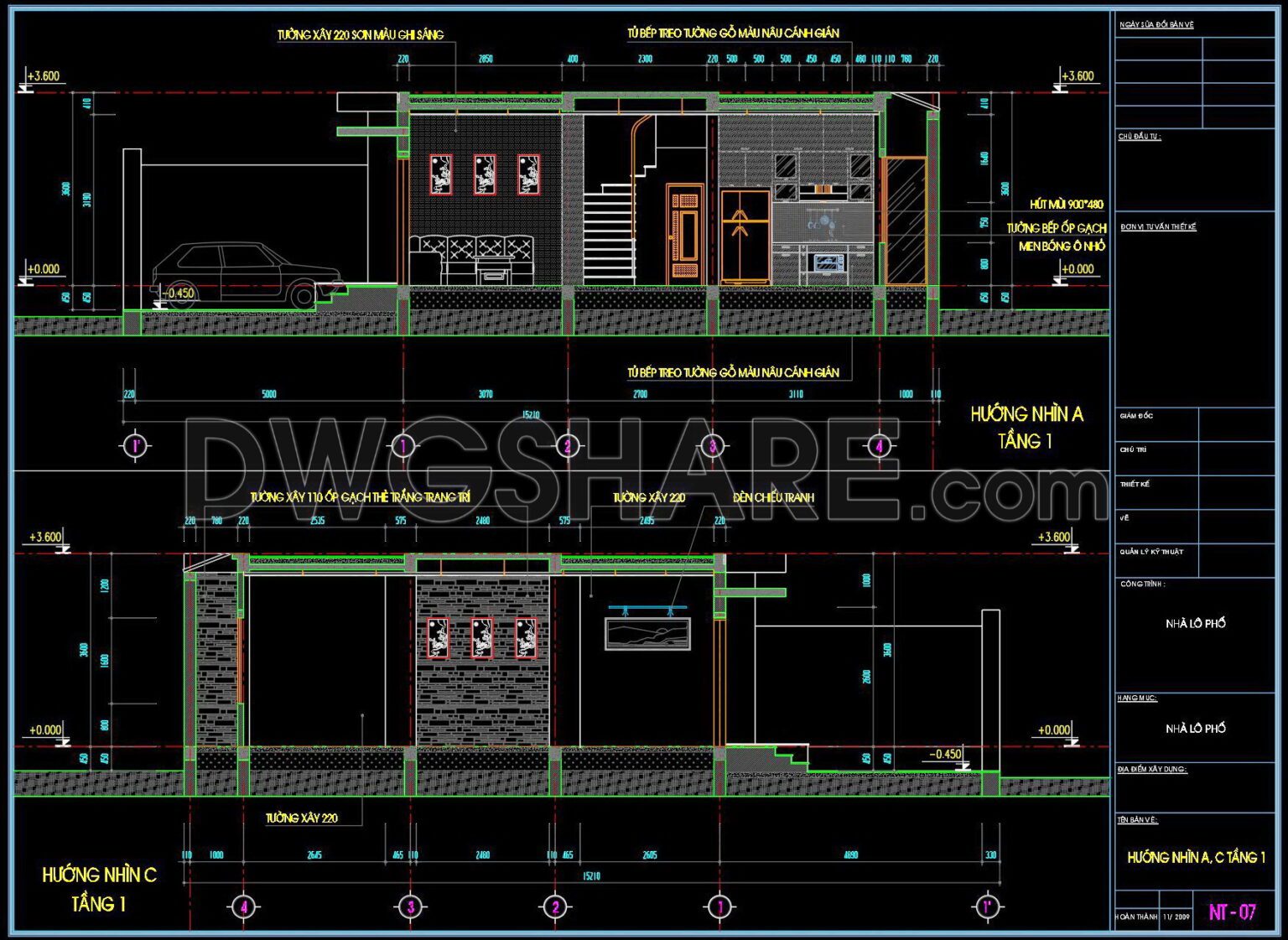 303. Detailed architectural CAD drawings of vertical facade wall ...